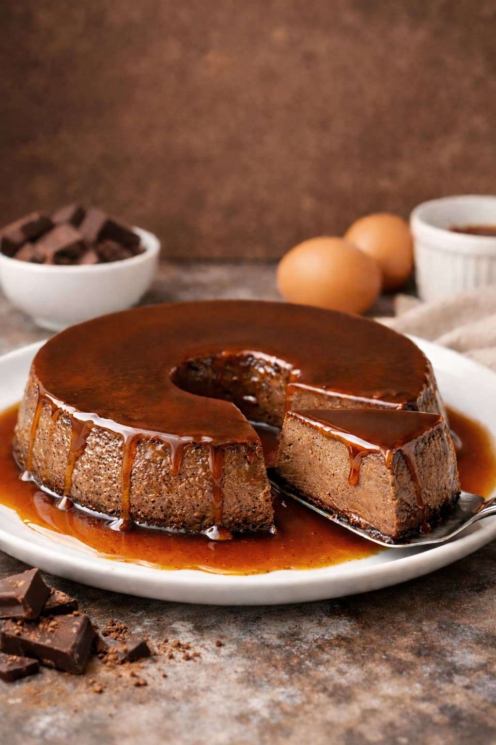 Chocolate Flan Recipe (Silky Caramel Custard Dessert)